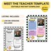 Meet the Teacher Classroom Printable Template Teacher Introduction ...