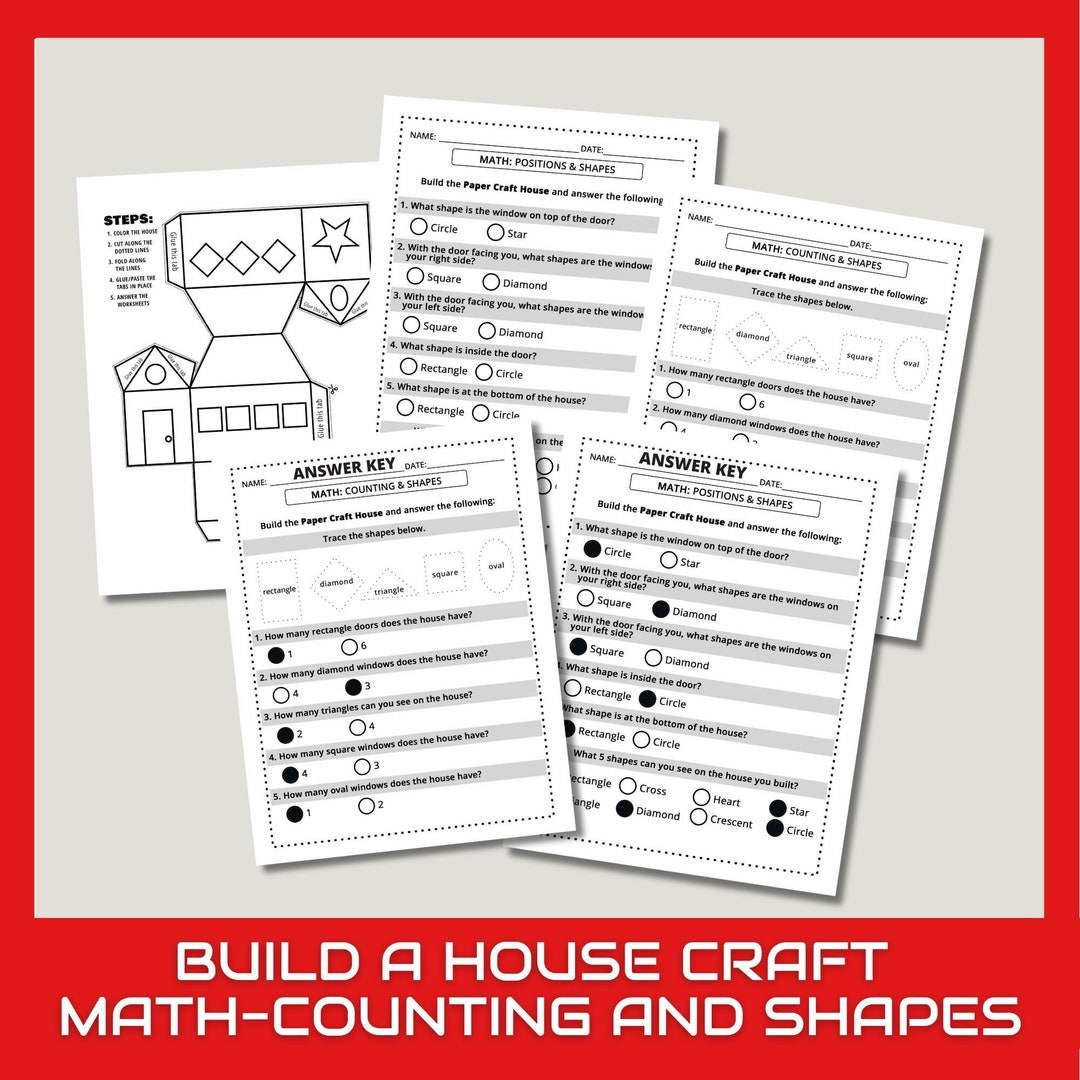 Math Count and Shapes Activity Printable Preschool Worksheets ...