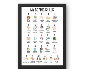 Coping Skills Alphabet Poster - Etsy