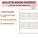 Classroom Bulletin Board Borders Editable Canva Templates Boho Modern ...