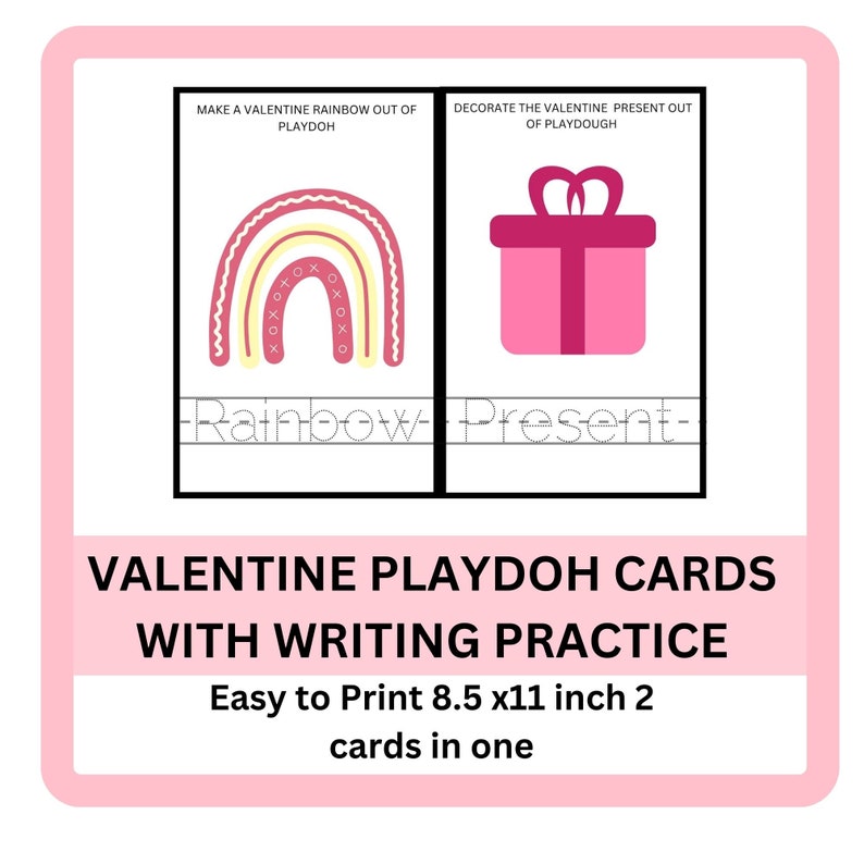 Valentines Day Play Dough Mats Printable Play Doh Activity Fine Motor ...