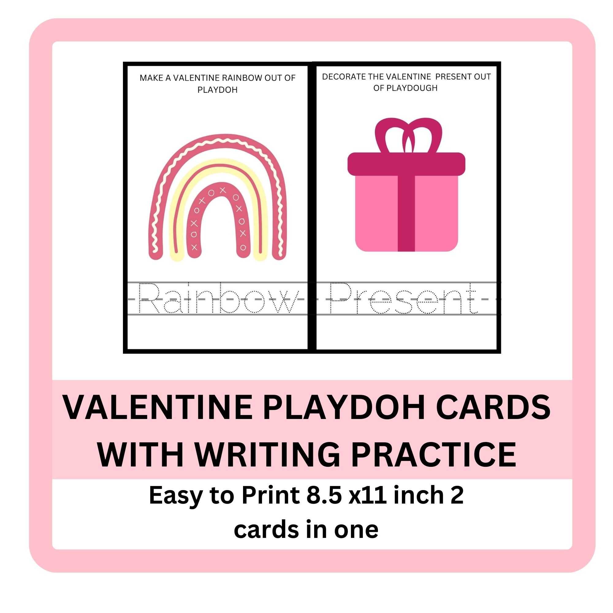 Valentines Day Play Dough Mats Printable Play Doh Activity Fine Motor ...