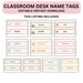 Student Desk Name Labels Editable Classroom Printables Student Name ...