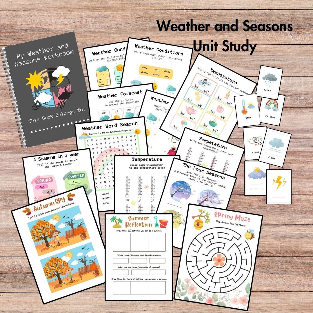 Weather and Seasons Unit Study Homeschool Learning Materials ...