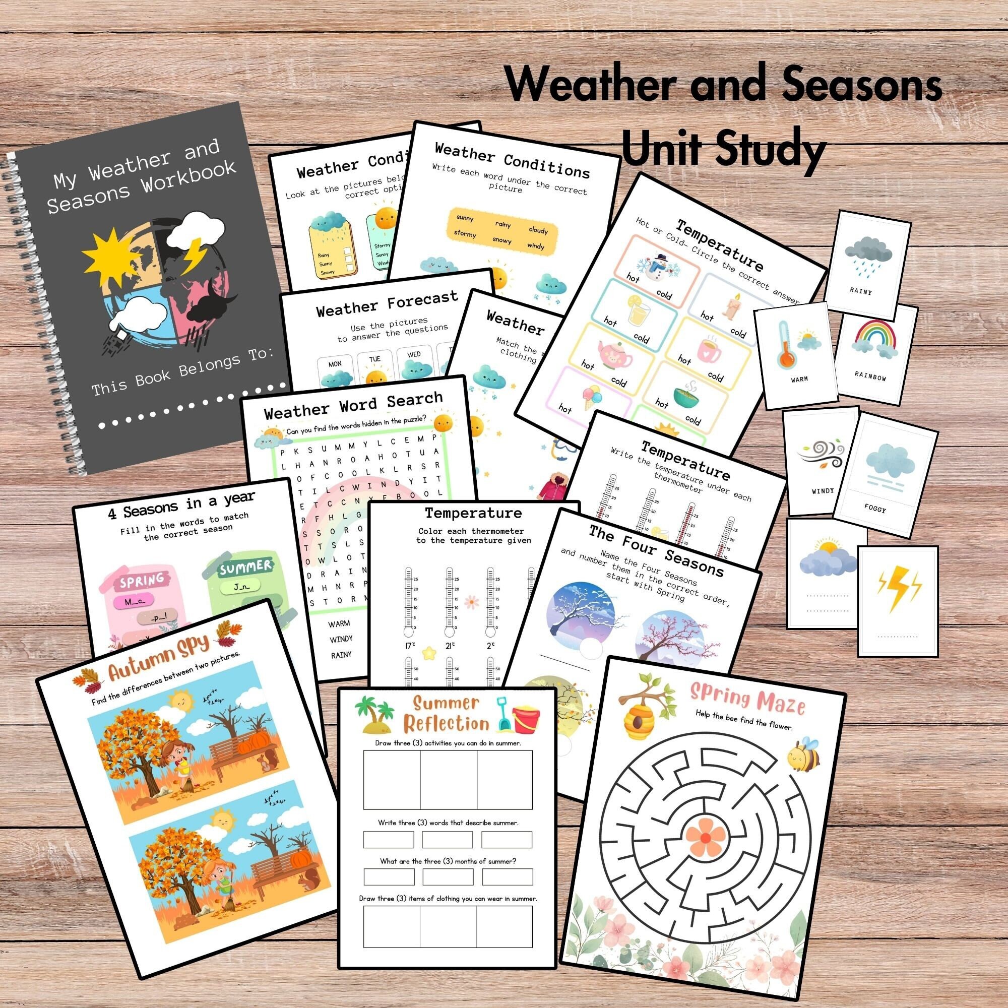 Weather and Seasons Unit Study Homeschool Learning Materials ...