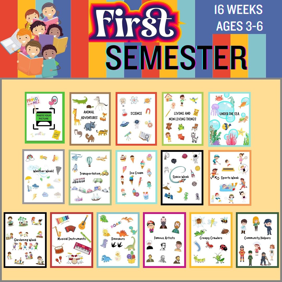 Preschool Curriculum First Semester Preschool Printables Homeschool ...