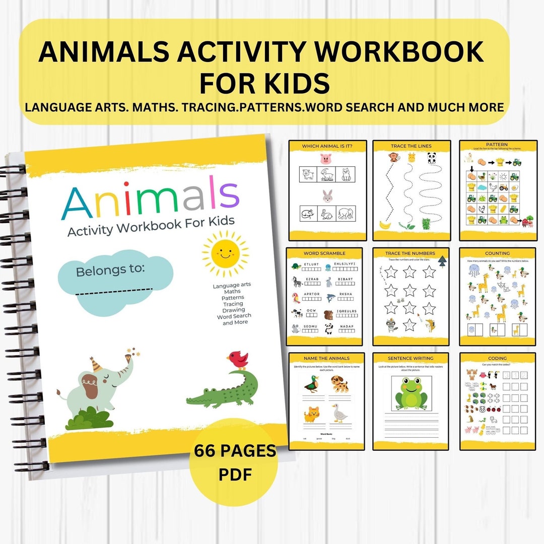 Preschool Pre-k Kindergarten Learning Workbook Printable Activity ...