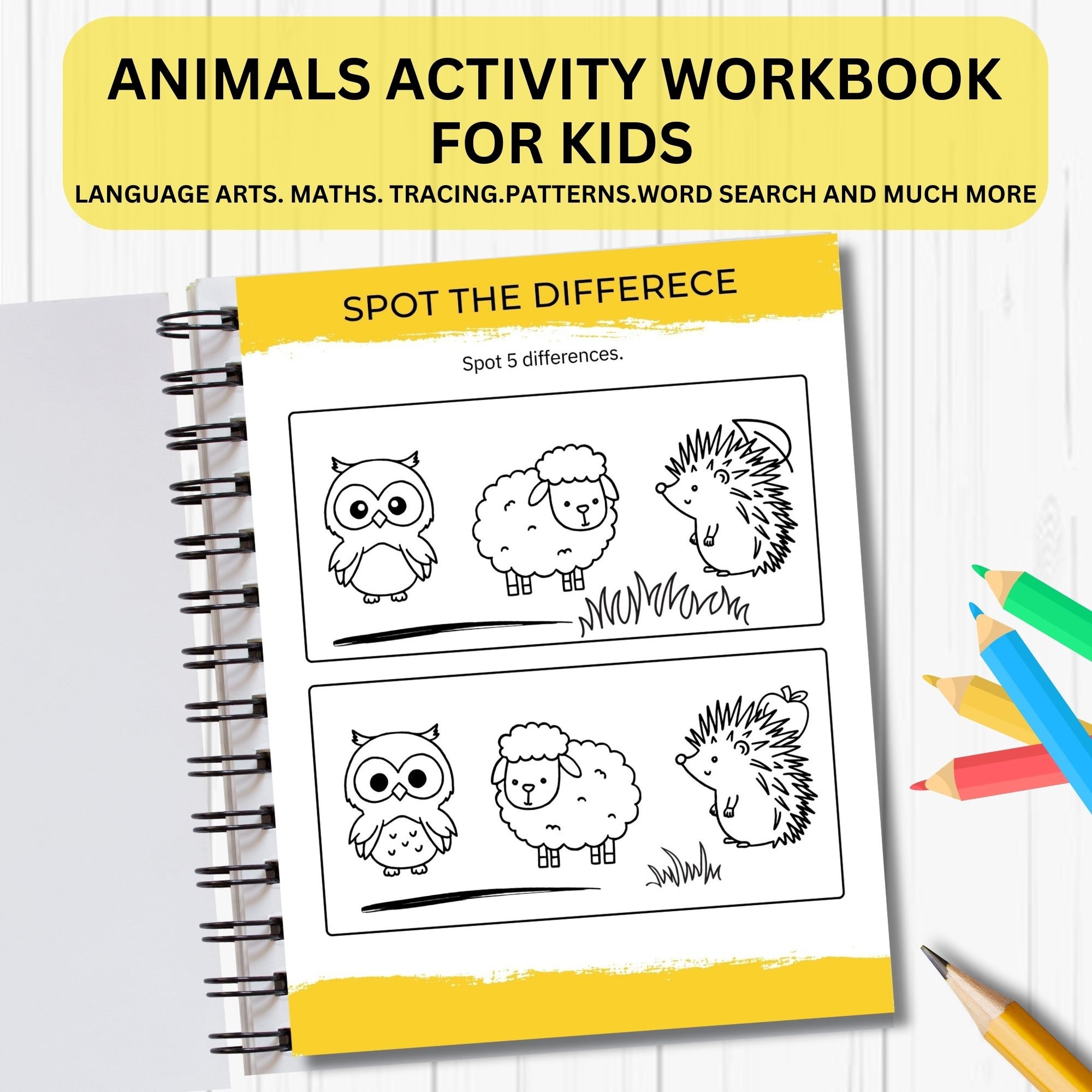 Preschool Pre-k Kindergarten Learning Workbook Printable Activity ...