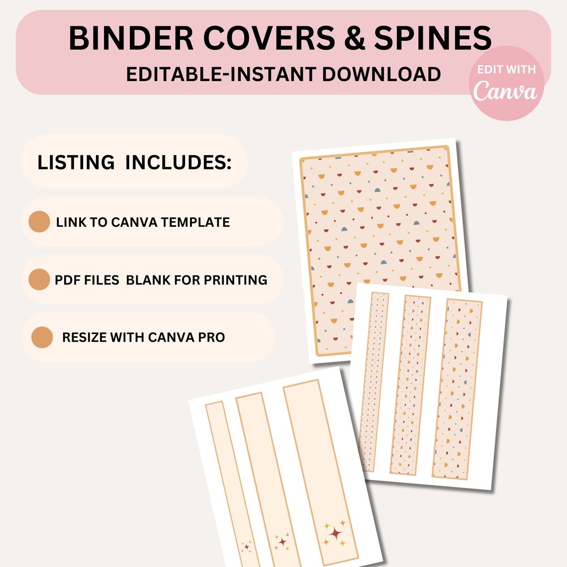 Classroom Binder Covers and Spines Editable Modern Boho Teacher ...