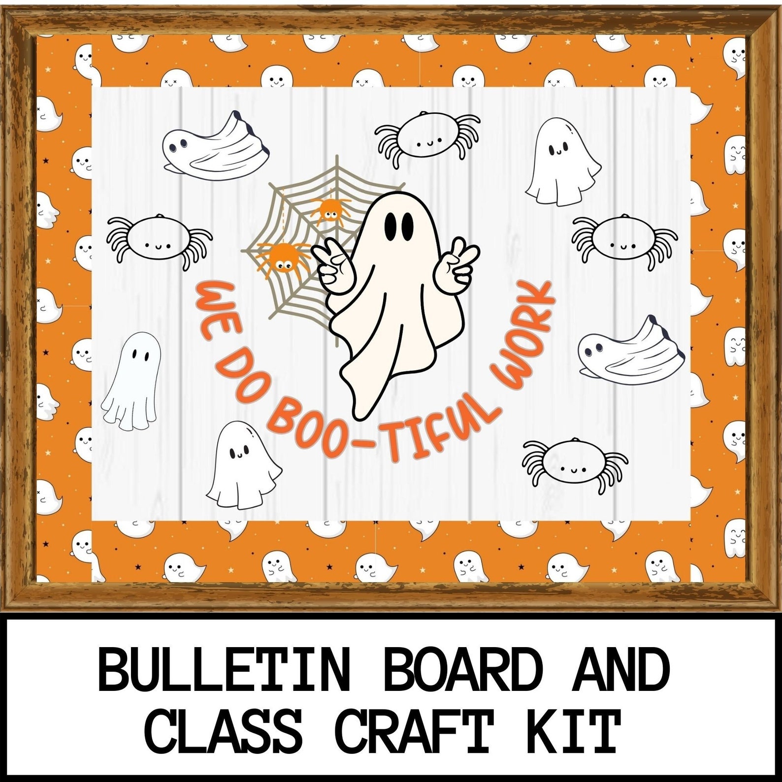 Halloween Bulletin Board Kit With Student Activity Modern Halloween ...