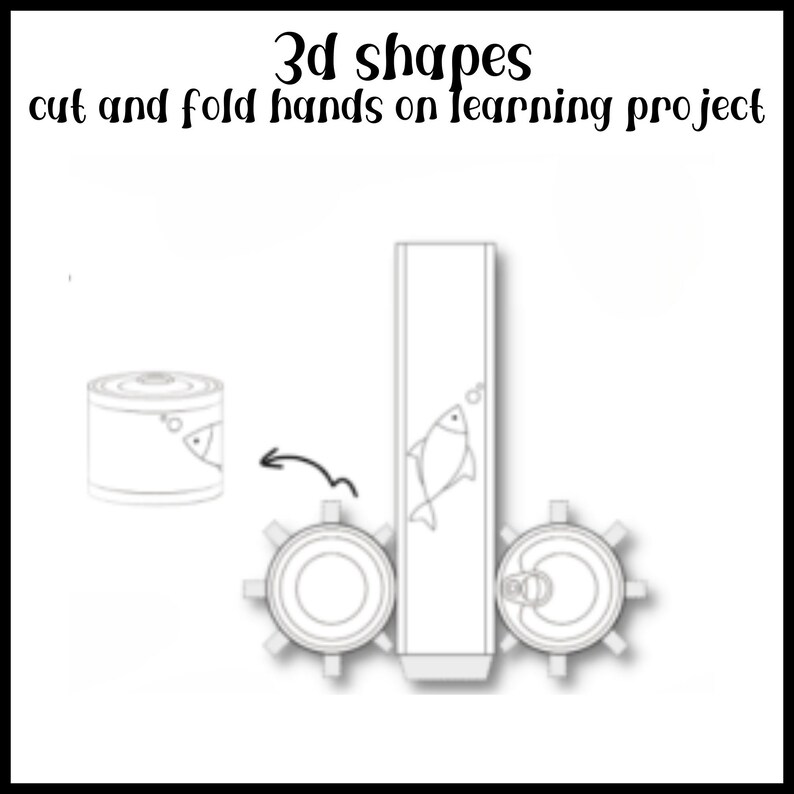 Cutout 3D Shape Craft Activity Worksheets Build 3D Shapes Math 3d ...