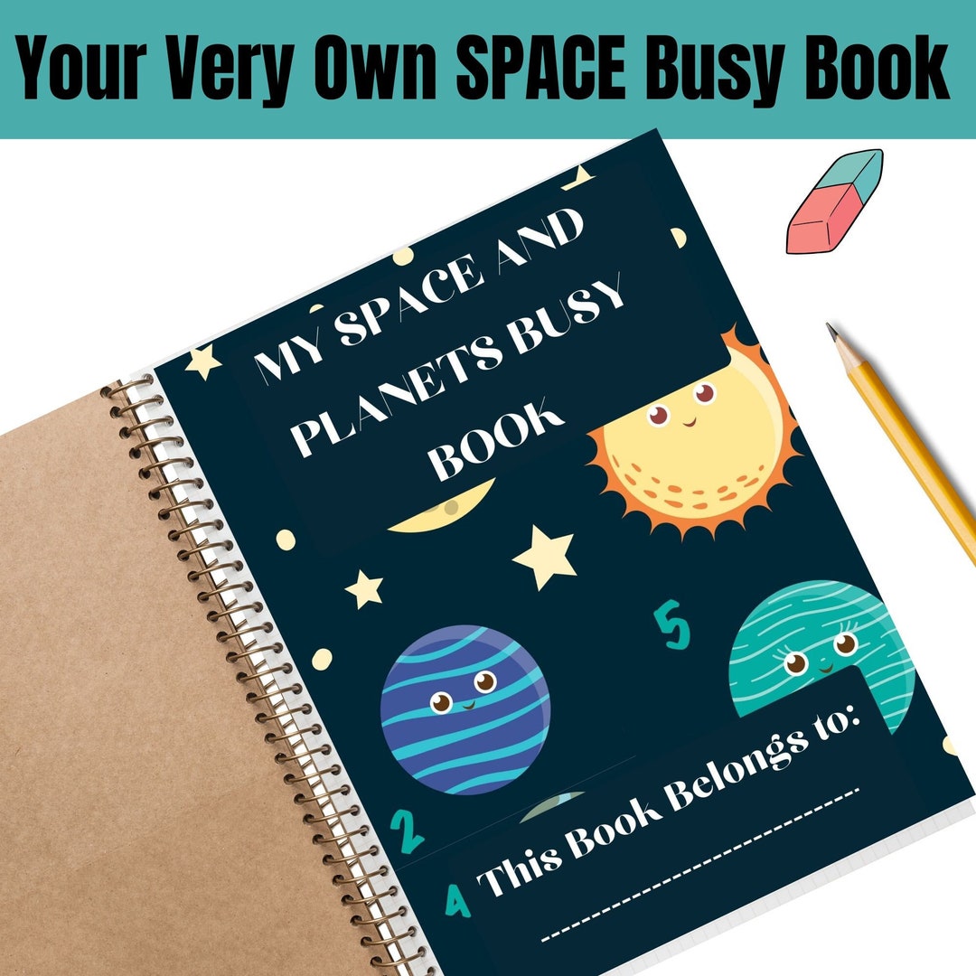 Space and Planets Busy Book Game Book for Kids Outer Space Learning ...