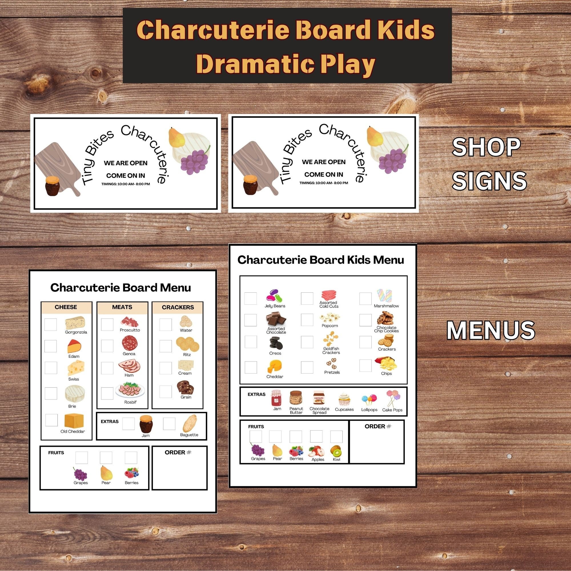 Build A Charcuterie Board Pretend Play Preschool Printable Busy Book ...