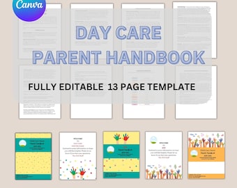 Daycare Parent Handbook: Policies and Procedures, Childcare, Preschools ...