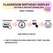 Classroom Birthday Printable Display Editable in Canva Watercolor ...