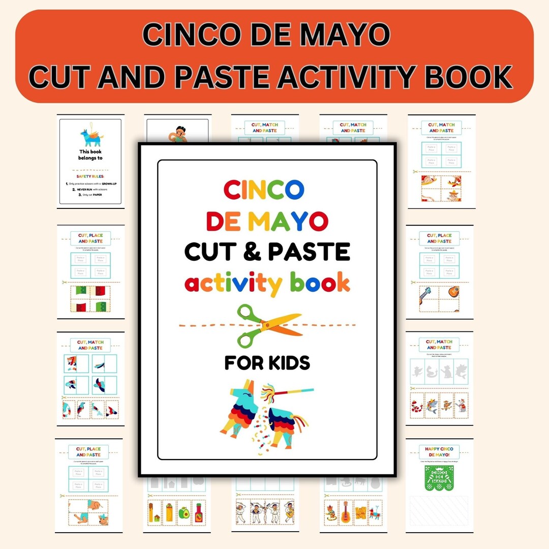 Cinco De Mayo Cut and Paste Activities Scissor Skills Preschool ...