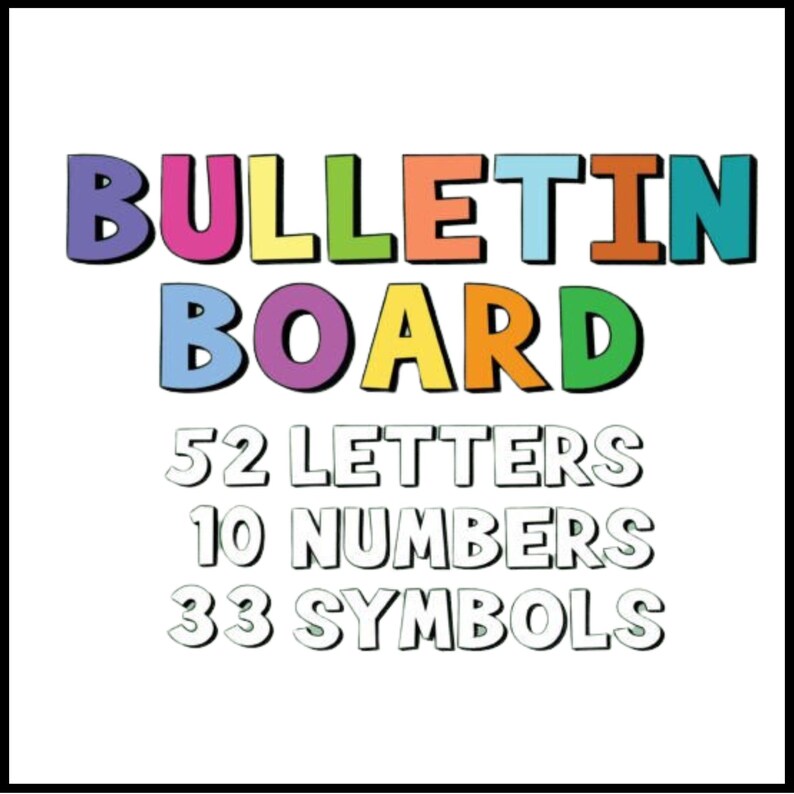 3D Printable Bulletin Board Letters Classroom Decor Bulletin Board ...