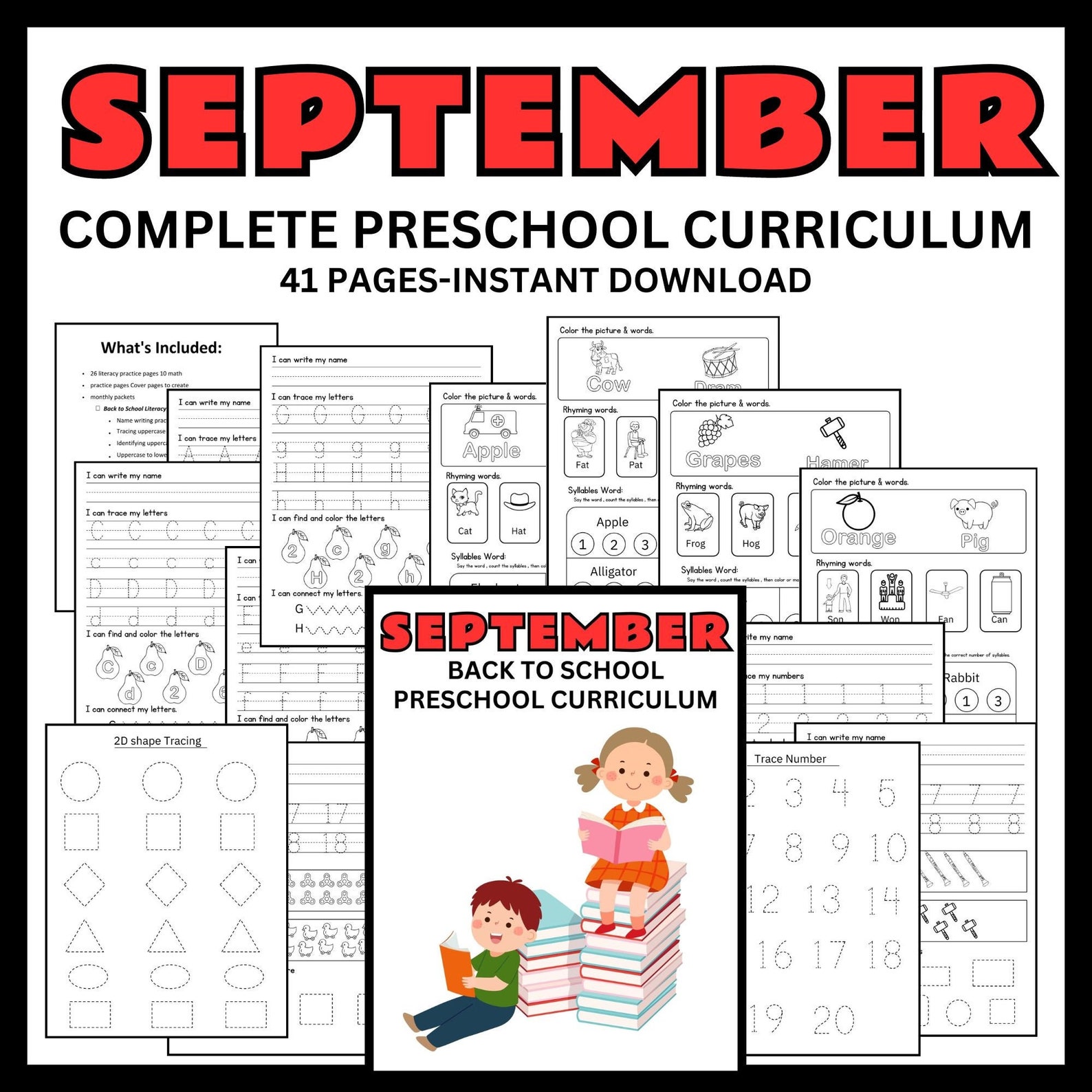 Preschool Curriculum Preschool Busy Book Preschool Worksheets Fall ...