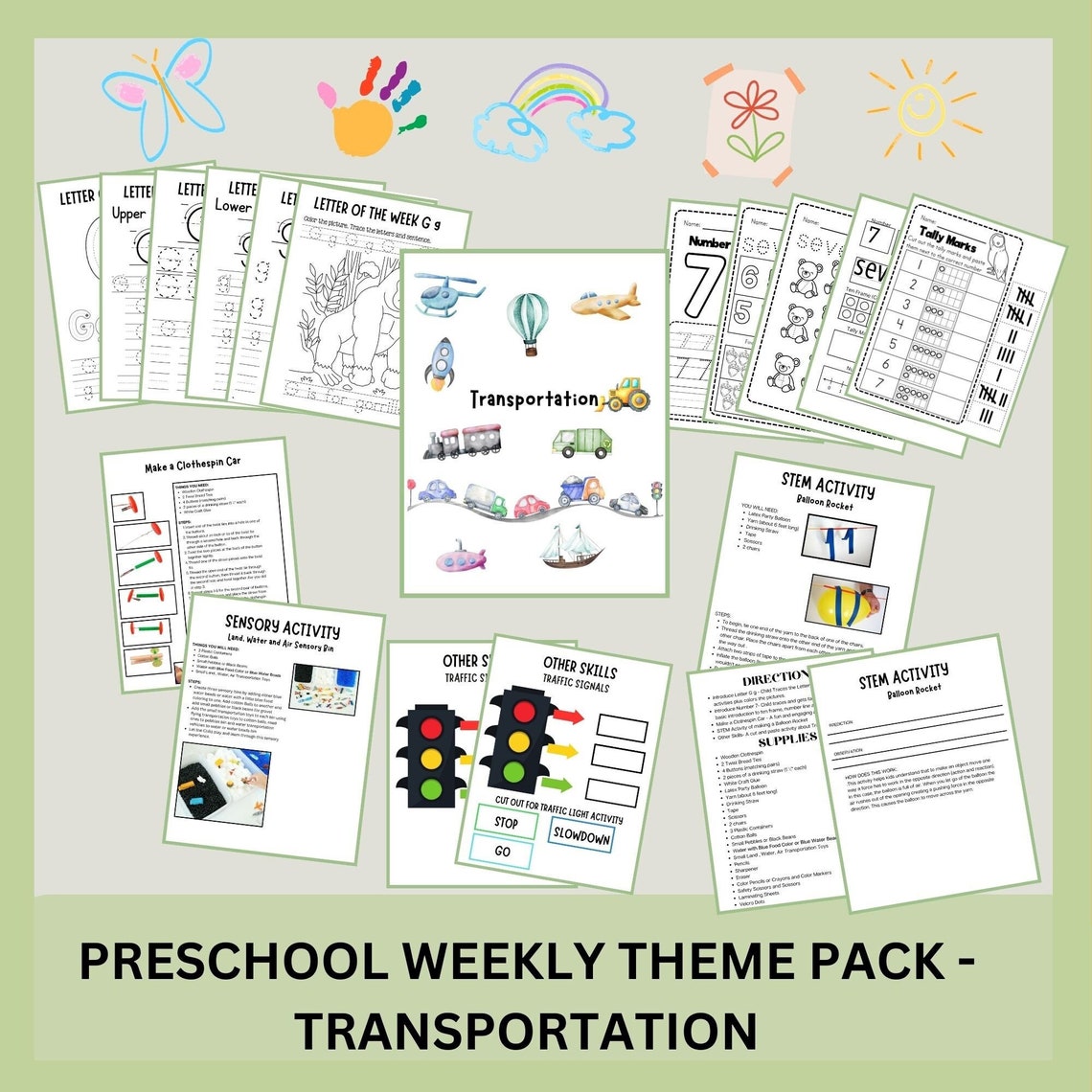 Preschool Curriculum Preschool Worksheets Homeschool - Etsy