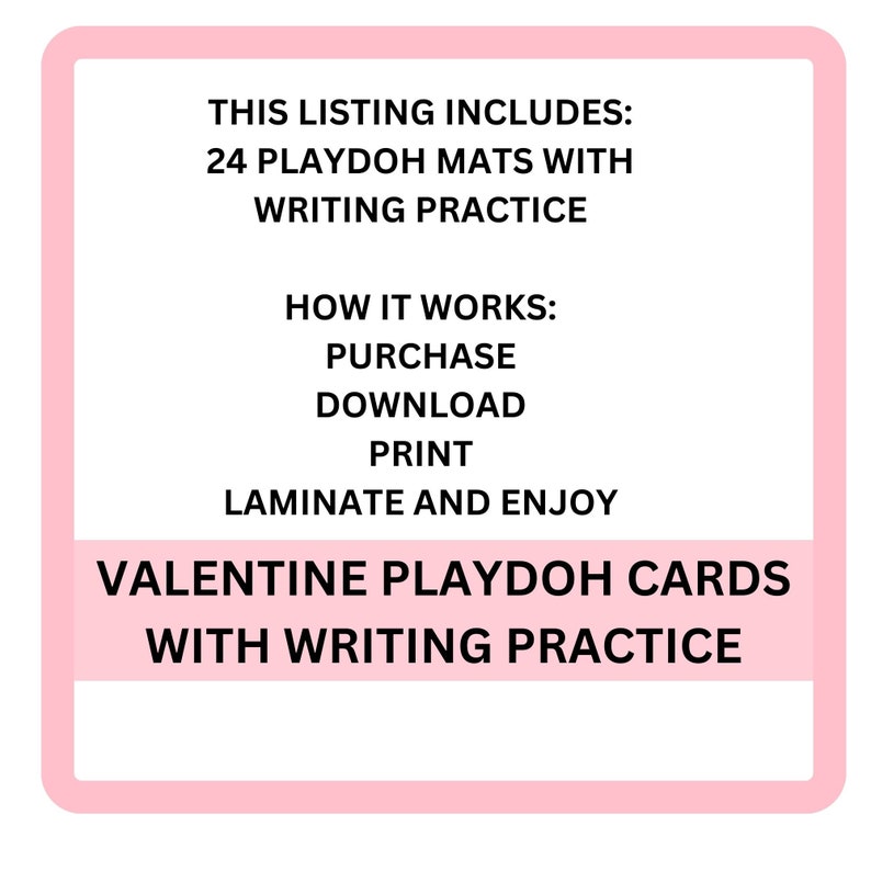 Valentines Day Play Dough Mats Printable Play Doh Activity Fine Motor ...
