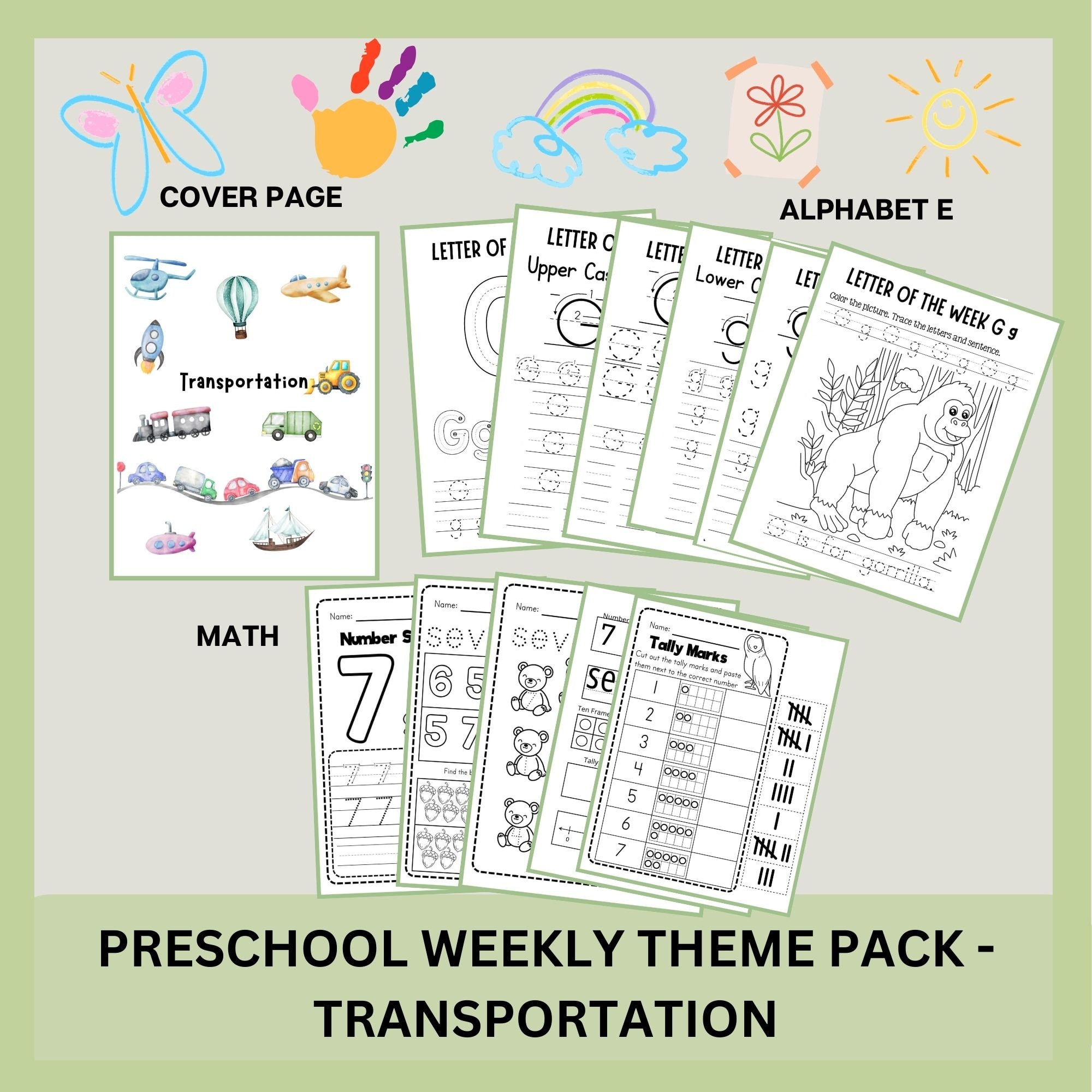 Preschool Curriculum Preschool Worksheets Homeschool - Etsy