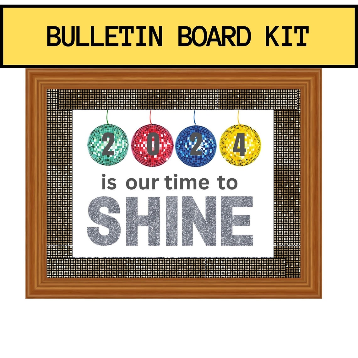 New Year Themed Motivational Printable Bulletin Board Set or Door Decor ...