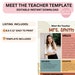 Meet the Teacher Classroom Printable Template Teacher Introduction Boho ...