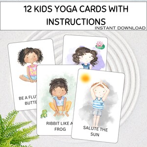 Kids Yoga Poses Yoga Flashcards Kids Movement Activity Yoga Poses Yoga ...
