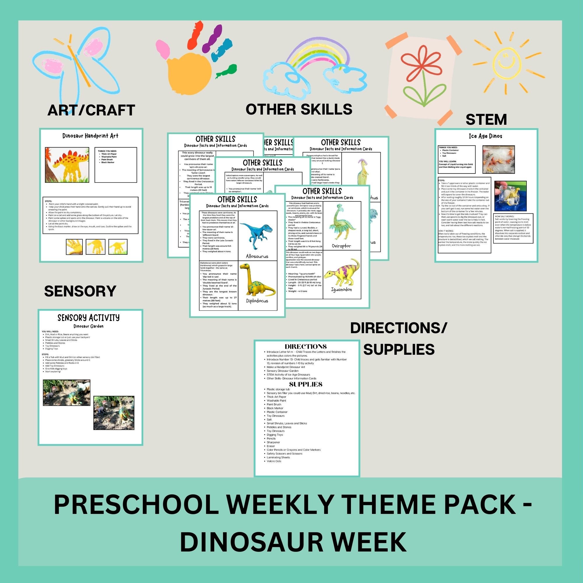 Dinosaurs Preschool Curriculum Preschool Worksheets Homeschool ...