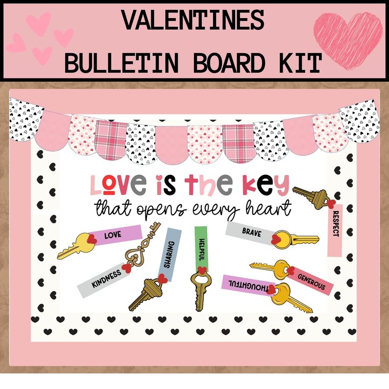 Valentines Bulletin Board Pastel Bulletin Board Editable Affirmation ...