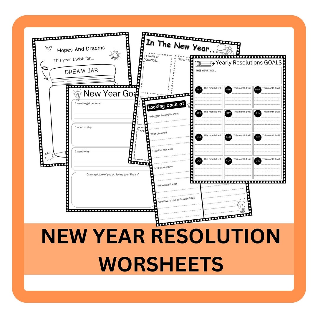 Kids New Year's Resolution Printable-year in Review and Goals for the ...