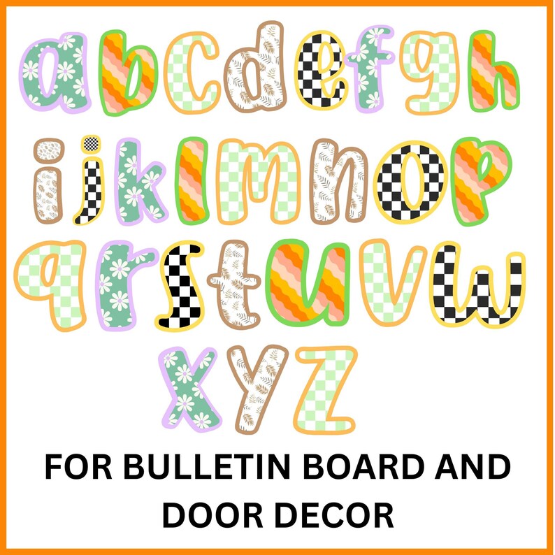 Bulletin Board Letters Retro Bulletin Board Letters Boho Bulletin Board ...