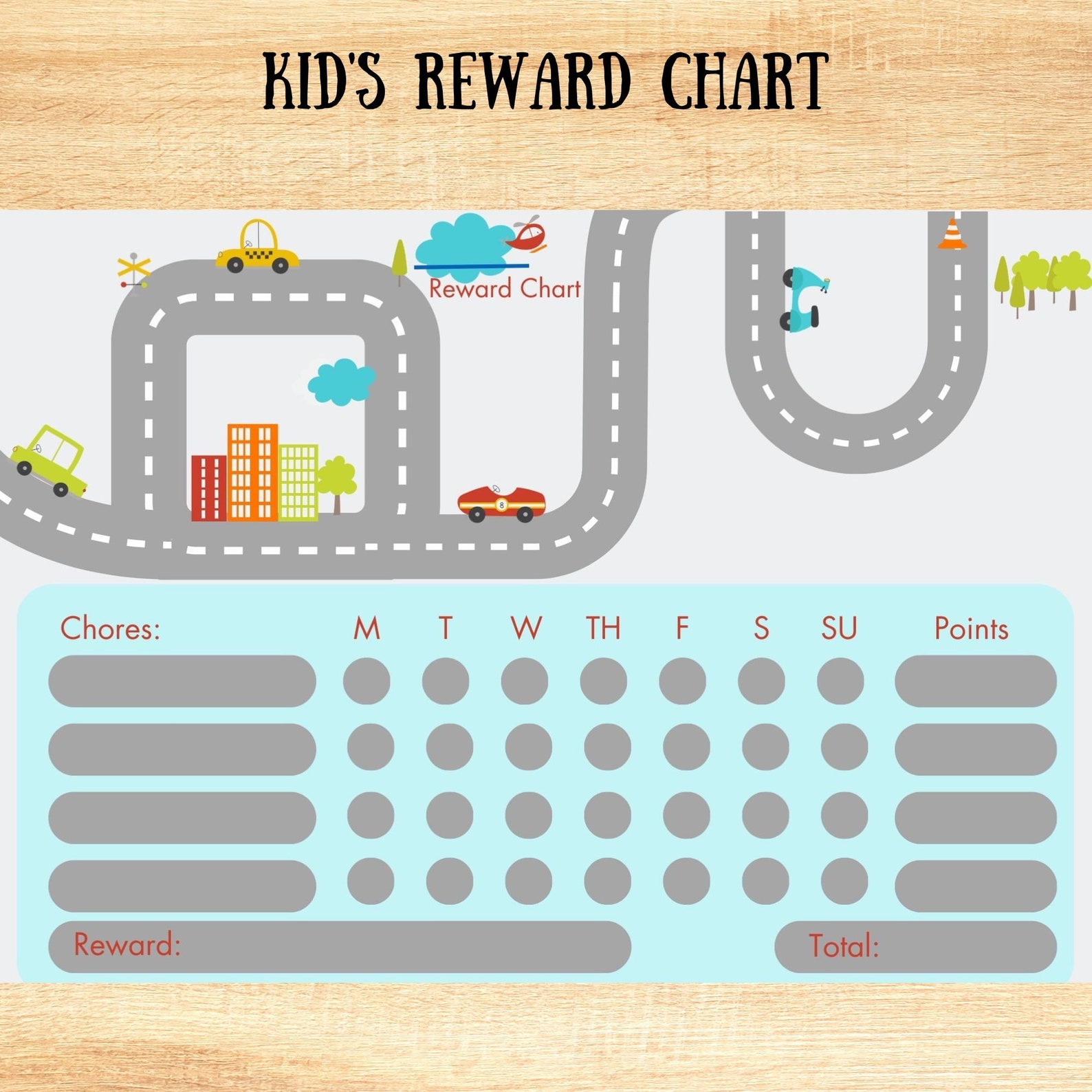 Editable Reward Chart for Multiple Kids Daily Checklist Responsibility ...