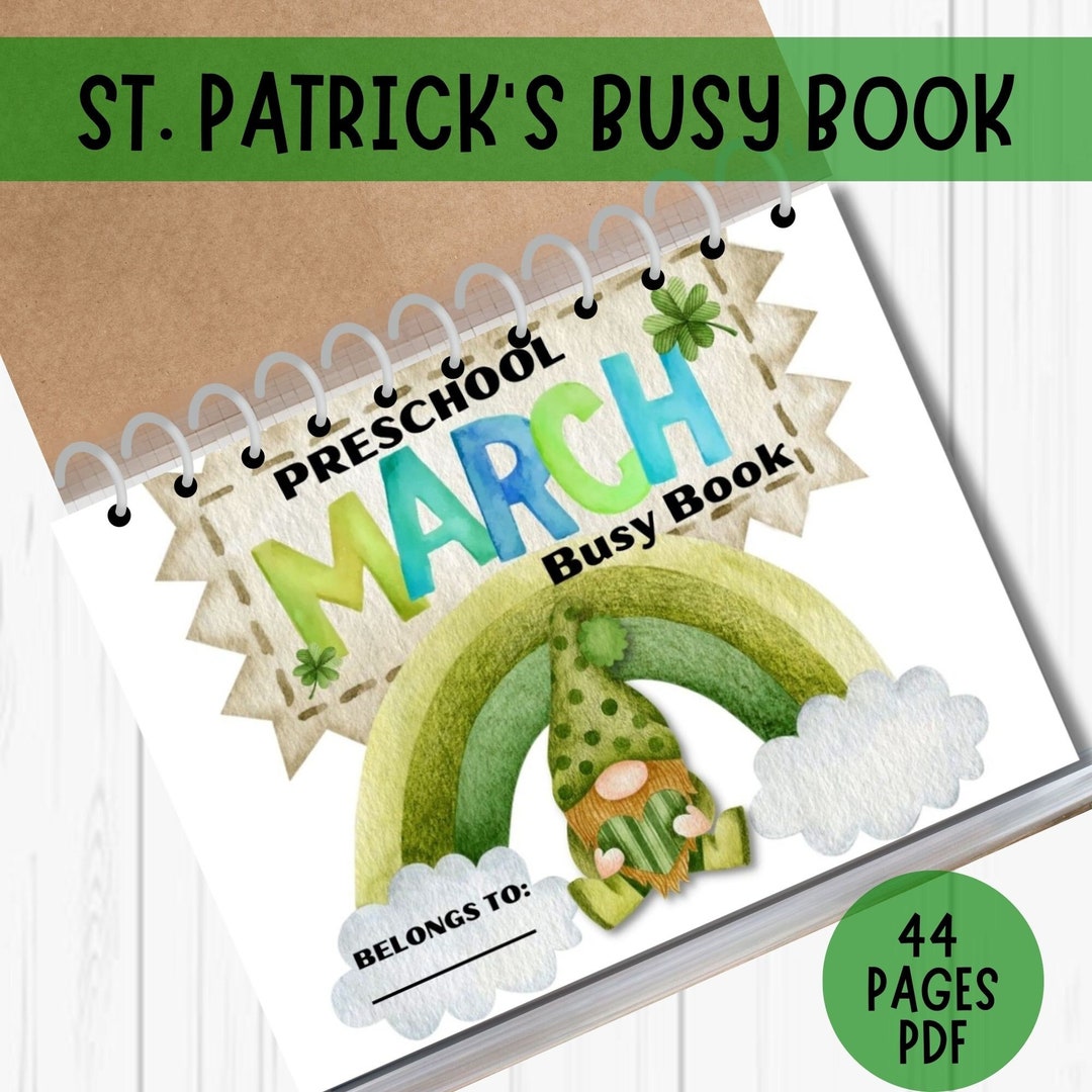 St Patricks Day Busy Book Printable Toddler Learning Binder - Etsy