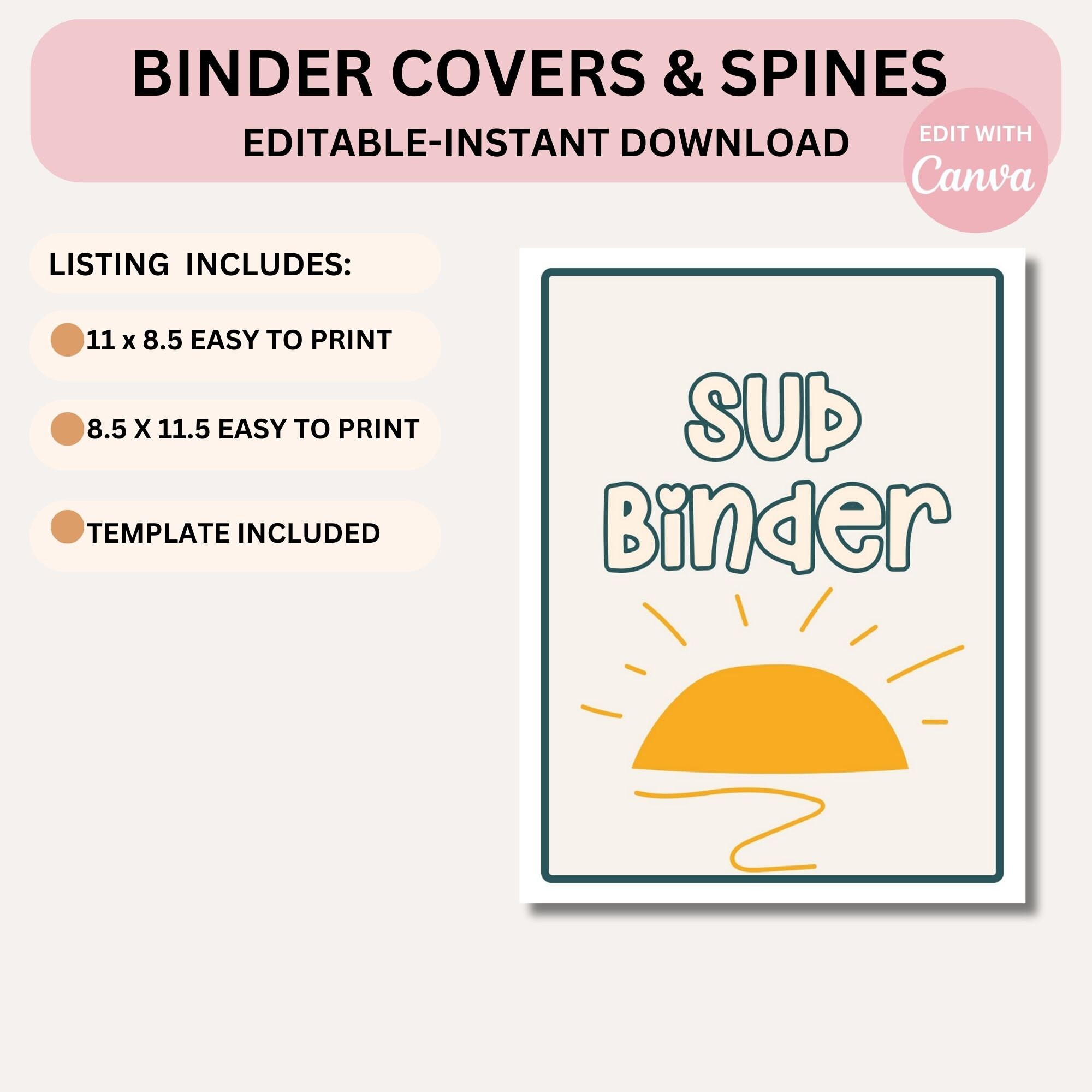 Classroom Binder Covers and Spines Editable Modern Boho Teacher ...