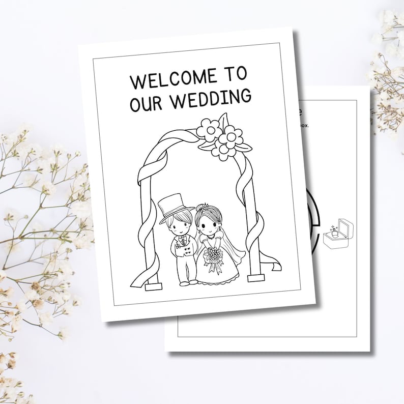 Kids Wedding Activity Pack Wedding Activity Book Coloring Book for Kids ...