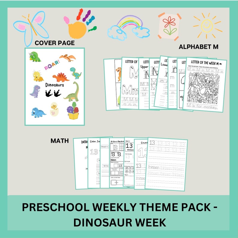 Dinosaurs Preschool Curriculum Preschool Worksheets Homeschool ...