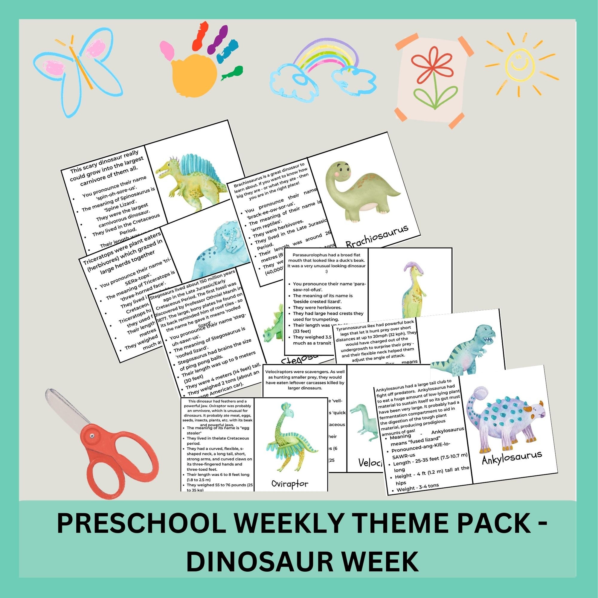 Dinosaurs Preschool Curriculum Preschool Worksheets Homeschool ...