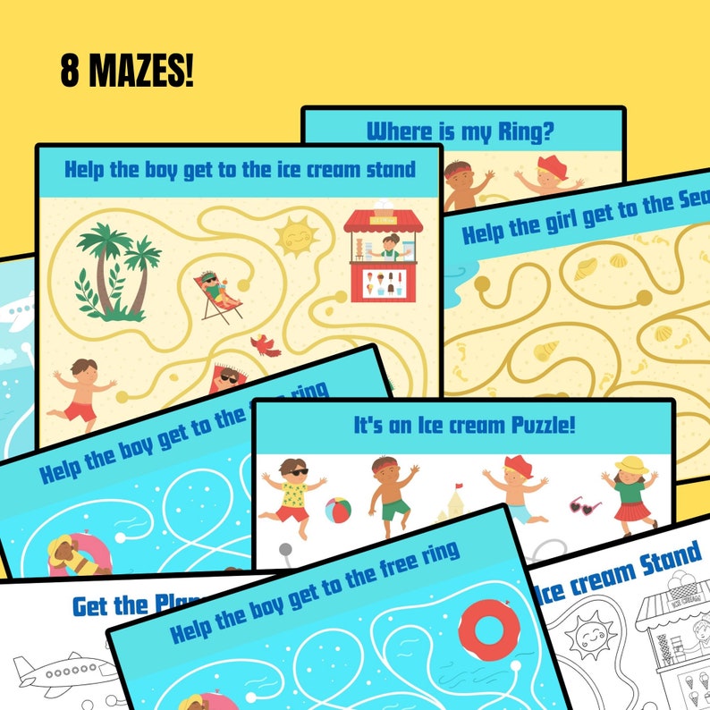 Summer Printable Games Bundle Activities for Kids Printable - Etsy