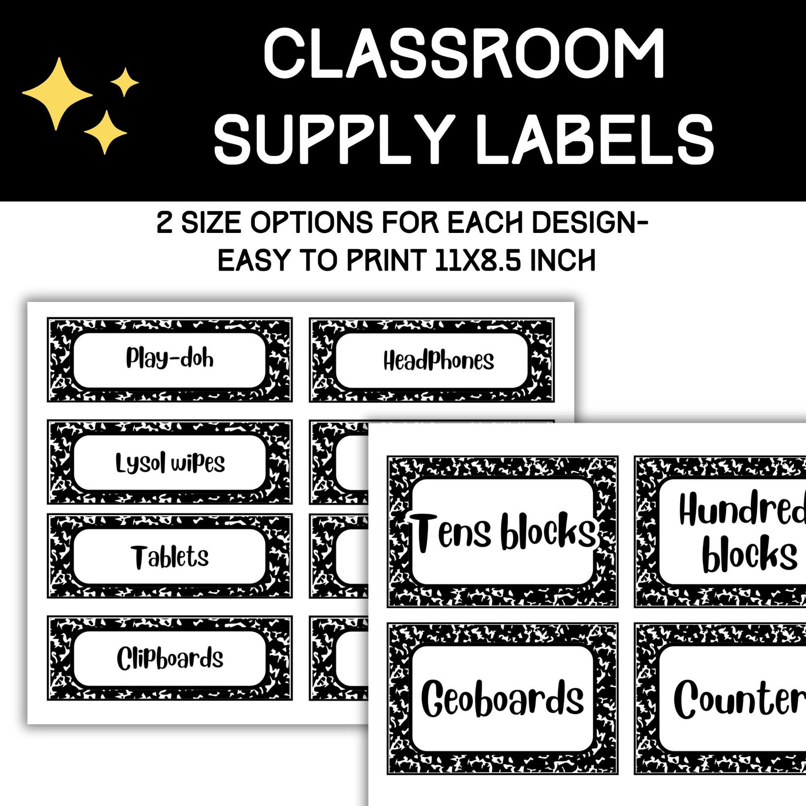 Editable Classroom Bin Labels Classroom Supplies School Management ...