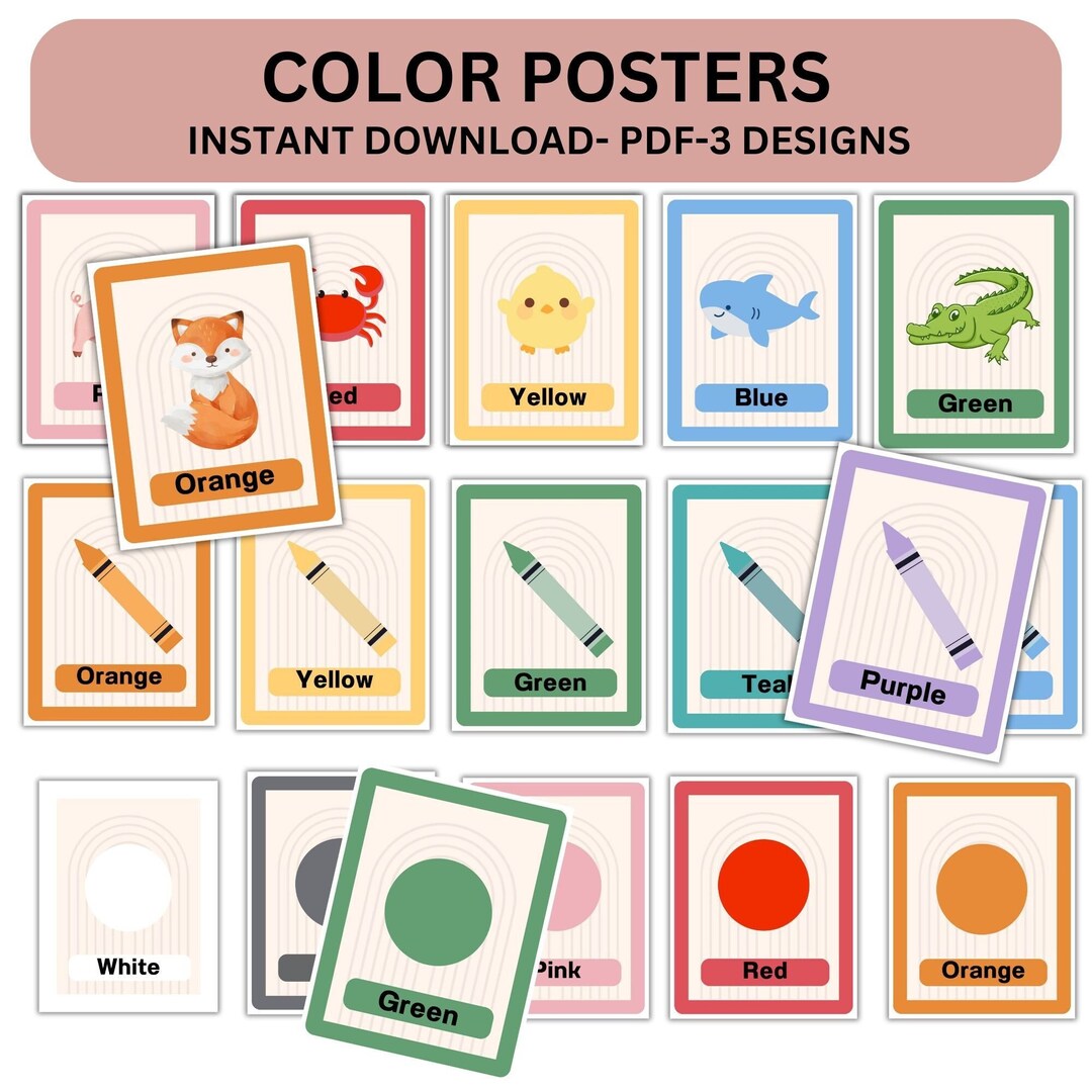 Classroom Colors Printable Display Classroom Bulletin Board Decor ...