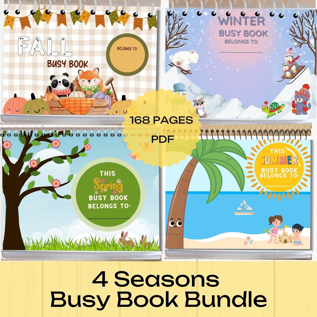 Four Seasons Bundle: Fall Winter Spring & Summer Busy Book. - Etsy