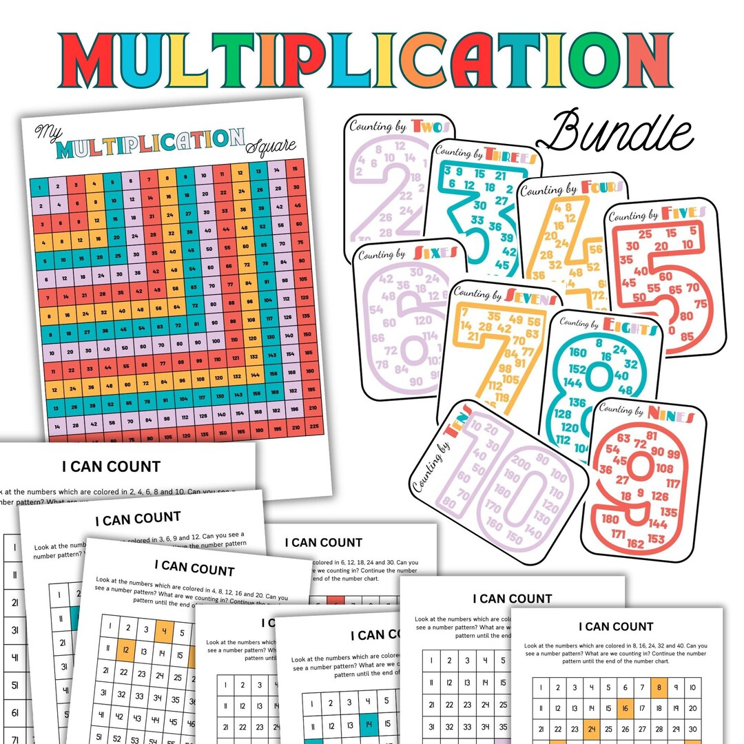 Skip Counting Cards Printable Multiplication Resources Homeschool ...