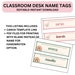 Student Desk Name Labels Editable Classroom Printables Student Name ...