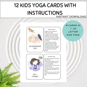 Kids Yoga Poses Yoga Flashcards Kids Movement Activity Yoga Poses Yoga ...