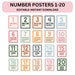Number Ten Frames Classroom Editable Posters Modern Boho Counting ...