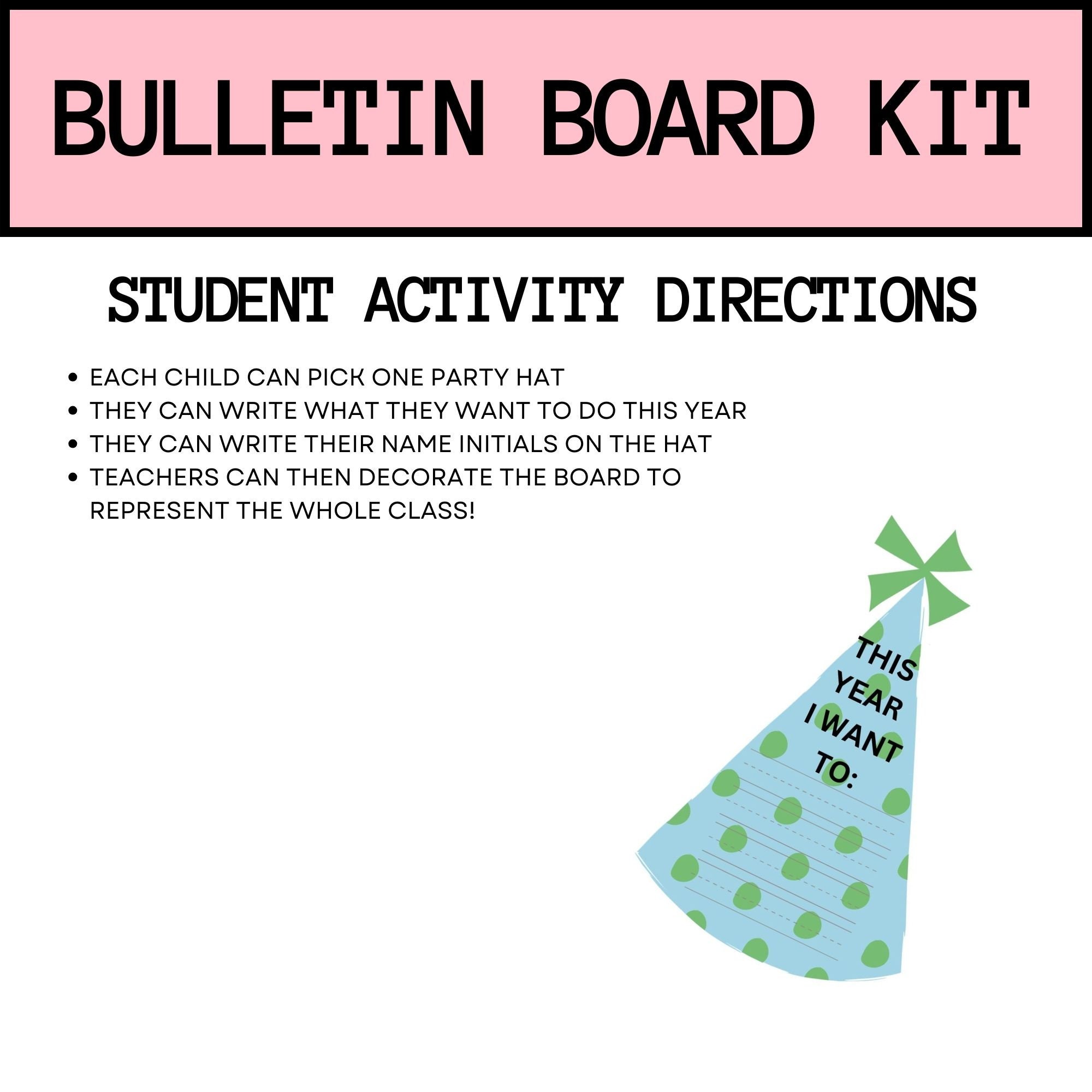 New Year Themed Motivational Printable Bulletin Board Set or Door Decor ...