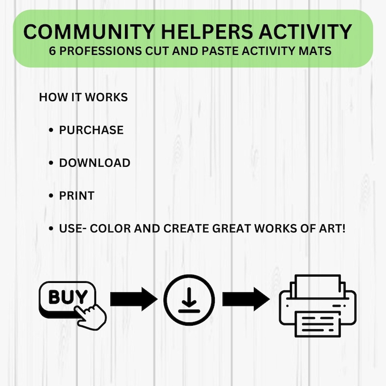 Community Helpers Preschool Sorting Mats. Professions Printable ...