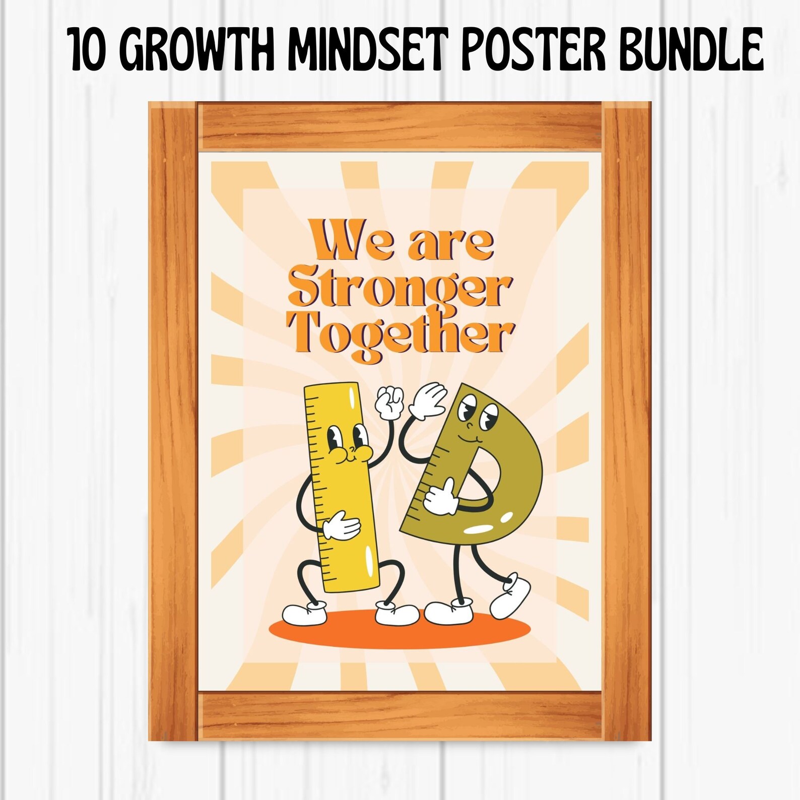 Retro Motivational Posters Groovy Classroom Decor Growth Mindset ...