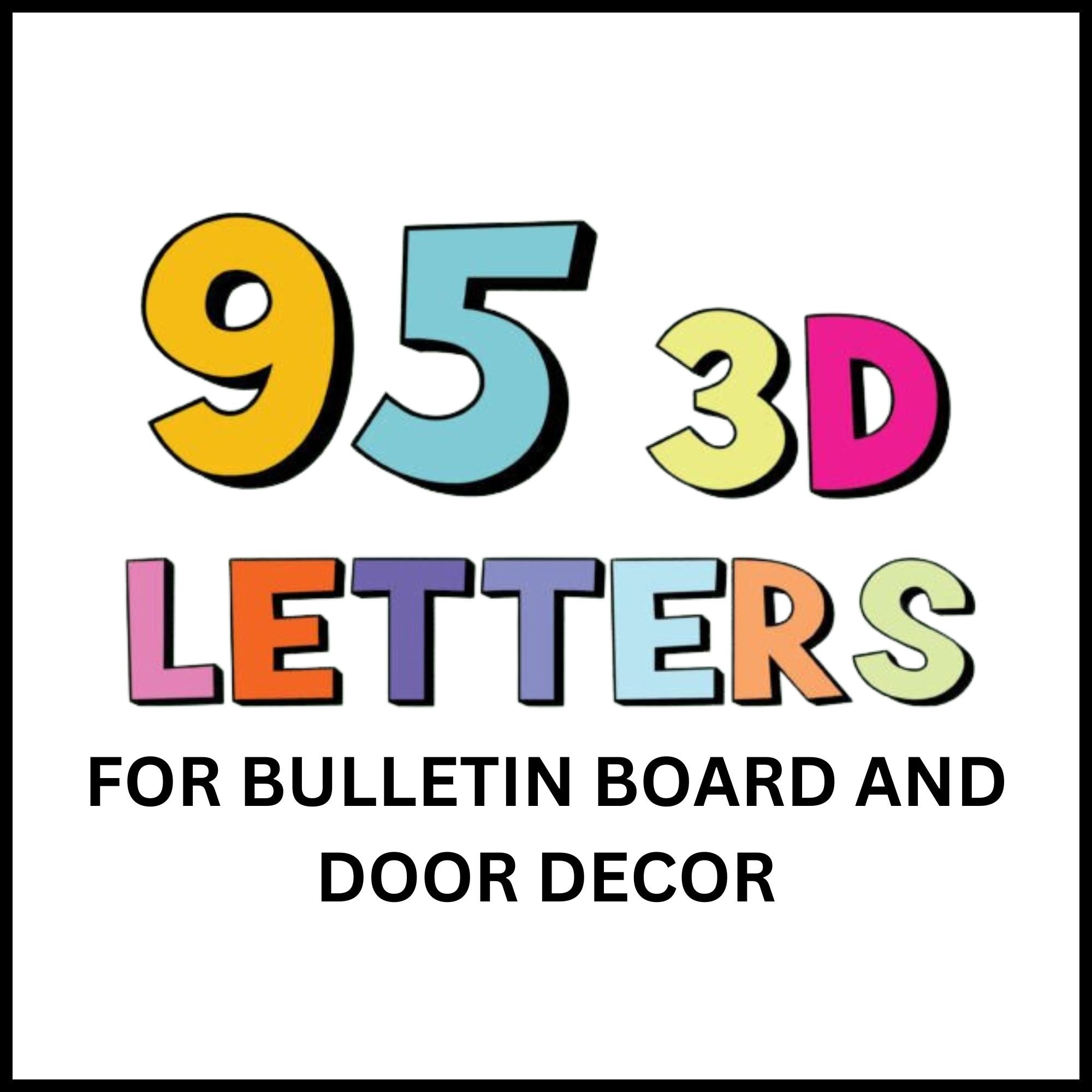 3D Printable Bulletin Board Letters Classroom Decor Bulletin Board ...